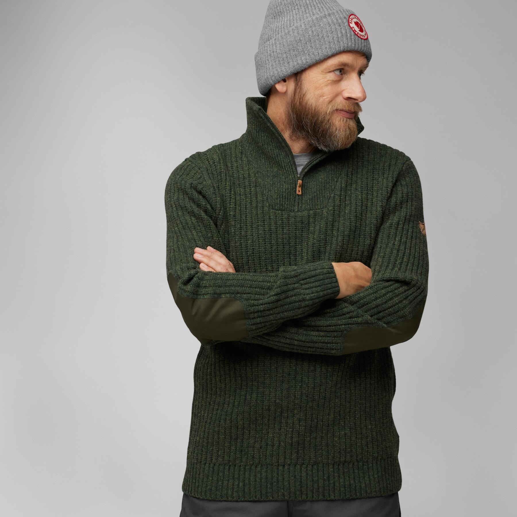 Fjällräven Övik Half Zip Knit Herre hos Fjellrevenshop.no